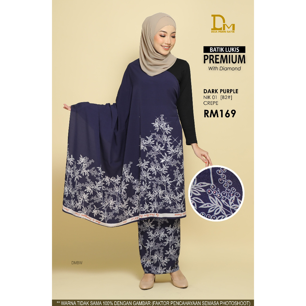 DESA MURNI BATIK - BATIK LUKIS PREMIUM With Diamond (NIK) | Shopee Malaysia