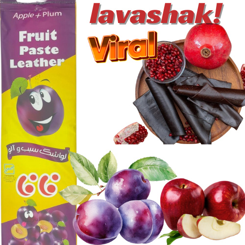 Lavashak fafa Fruits Paste Leather +-50G Fruit bar apple plum flavor original from IRAN 100% ...