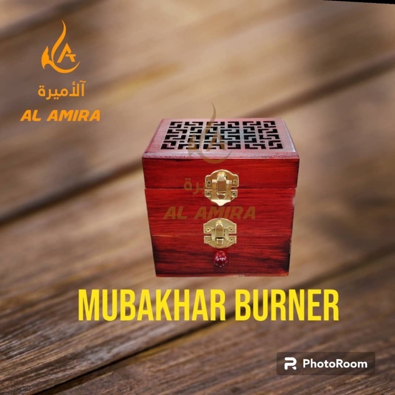 Wooden / Kayu Mabkhara incense burner with Bakhoor / incense / gaharu ...