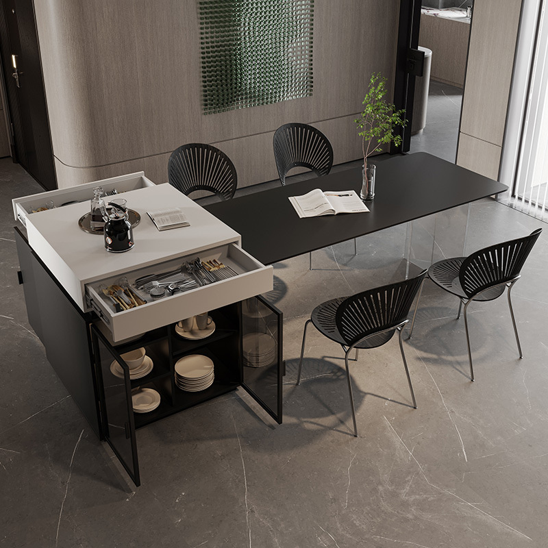 KY@ Silent Style Acrylic Suspension Stone Plate Kitchen Island Dining ...
