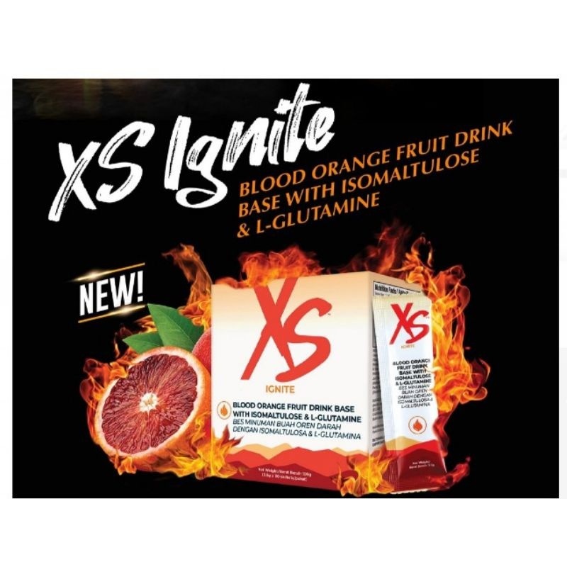 XS Ignite Blood Orange Fruit Drink Base With Isomaltulose & L-Glutamine ...
