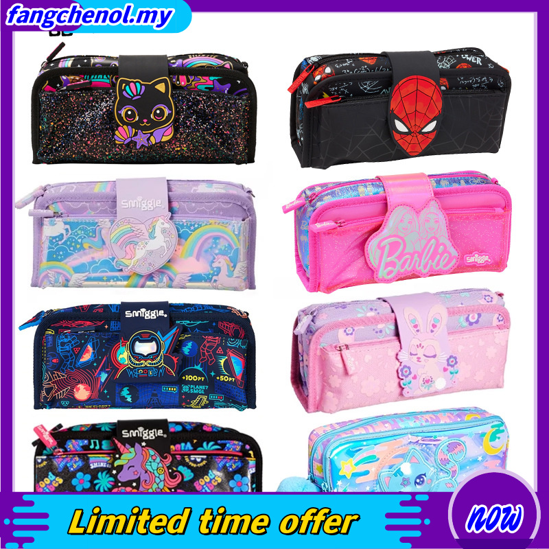 SMIGGLE Pen Bag Large Capacity Single Layer DIY Letter Creative Childrens Student Cartoon ...