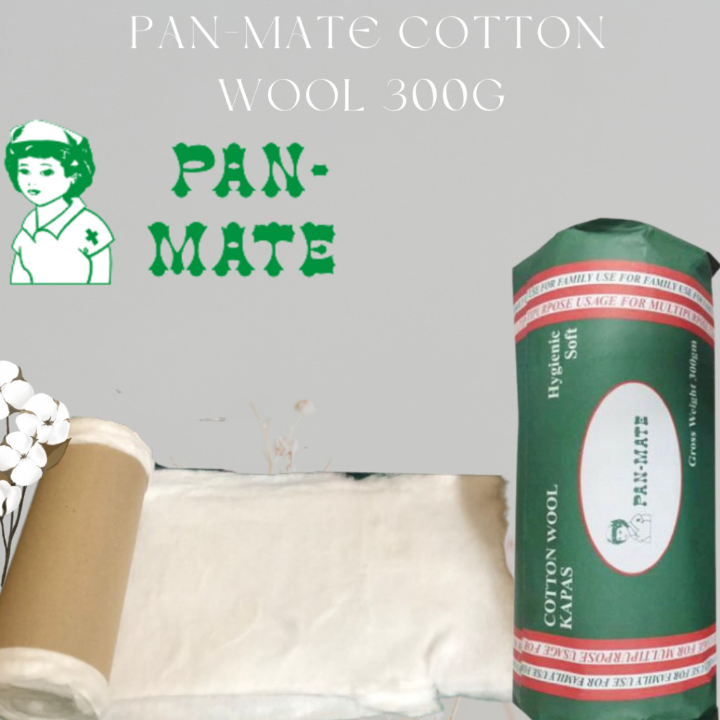 PAN-MATE COTTON WOOL ROLL 300g | Shopee Malaysia