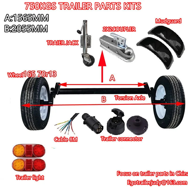 Ego trailer 750KGS TRAILER PARTS KITS TORSION AXLE trailer parts ...