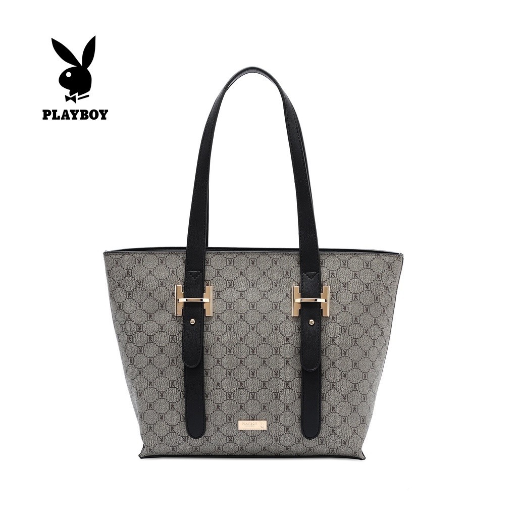 Playboy Ladies Monogram Tote Bag BQR 9428-1 Black | Shopee Malaysia
