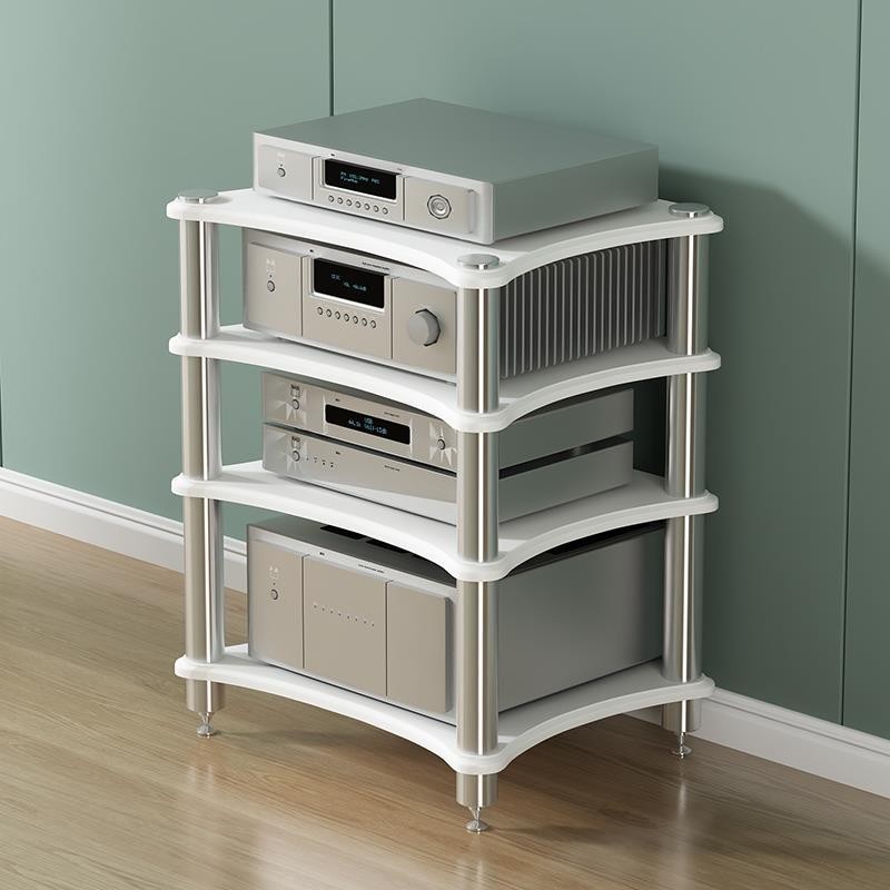 Hi-Fi Audio Cabinet with Shock-Absorbing Feet Amplifier Stand Sound ...