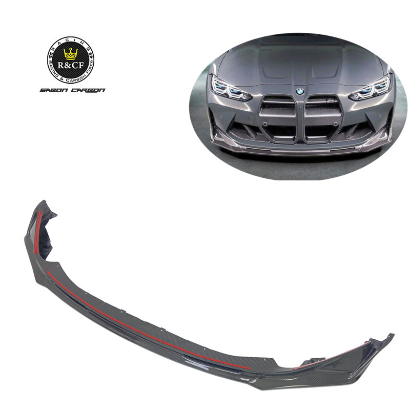 2022 M3 G80 Front Spoiler Lip V style Carbon Fiber Front Bumper Lips ...