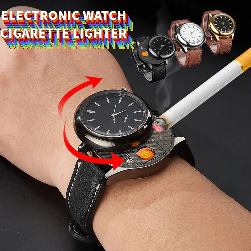 Smart watch lighter for men wristwatch gift electronic USB rechargeable ...