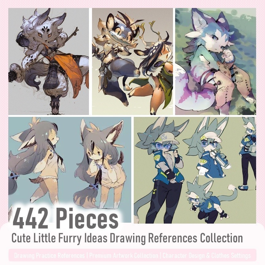 🔥 Digital Illustration Collection - Cute Little Furry Ideas Drawing ...