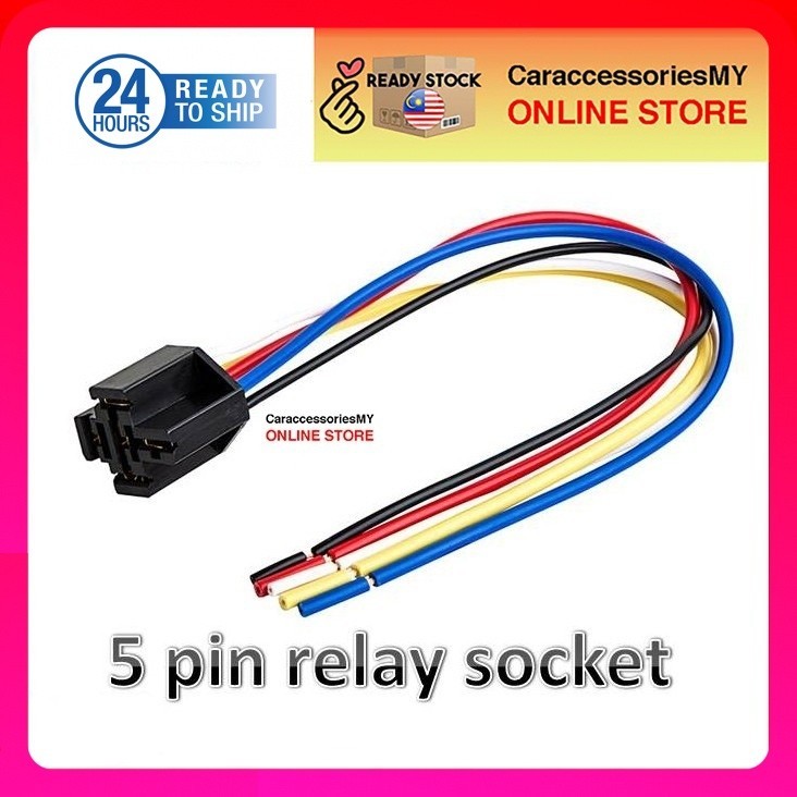 universal car 5pin 87a relay socket connector 1PCS 5 pin relay socket ...