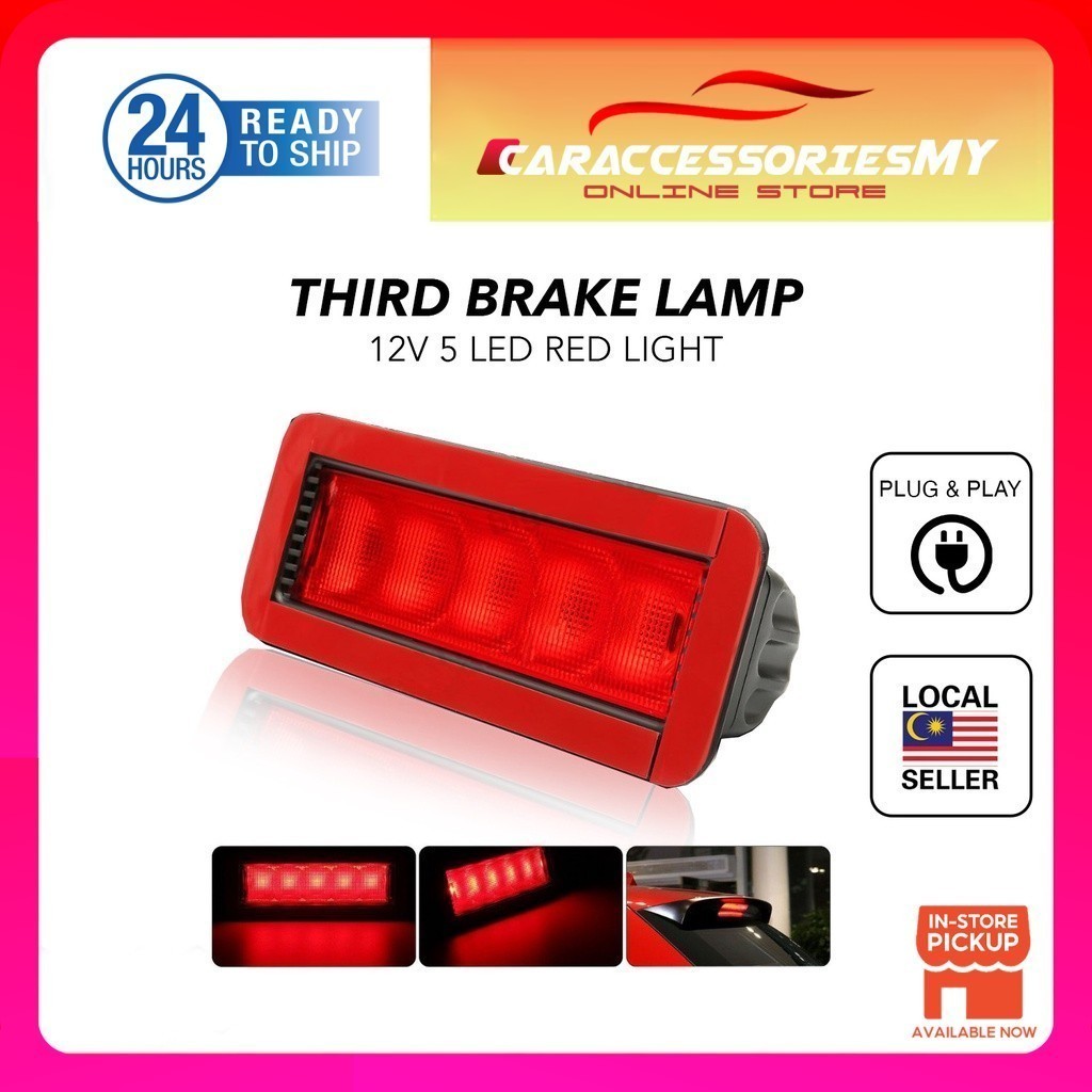 Car Break Lamp Tail Light 5 Led Lampu Belakang 3rd Third Brake Lamp ...