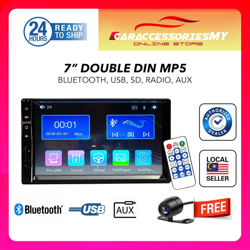 7'' HD Double 2 DIN Touchscreen Car MP5 Player Bluetooth video FM Radio ...