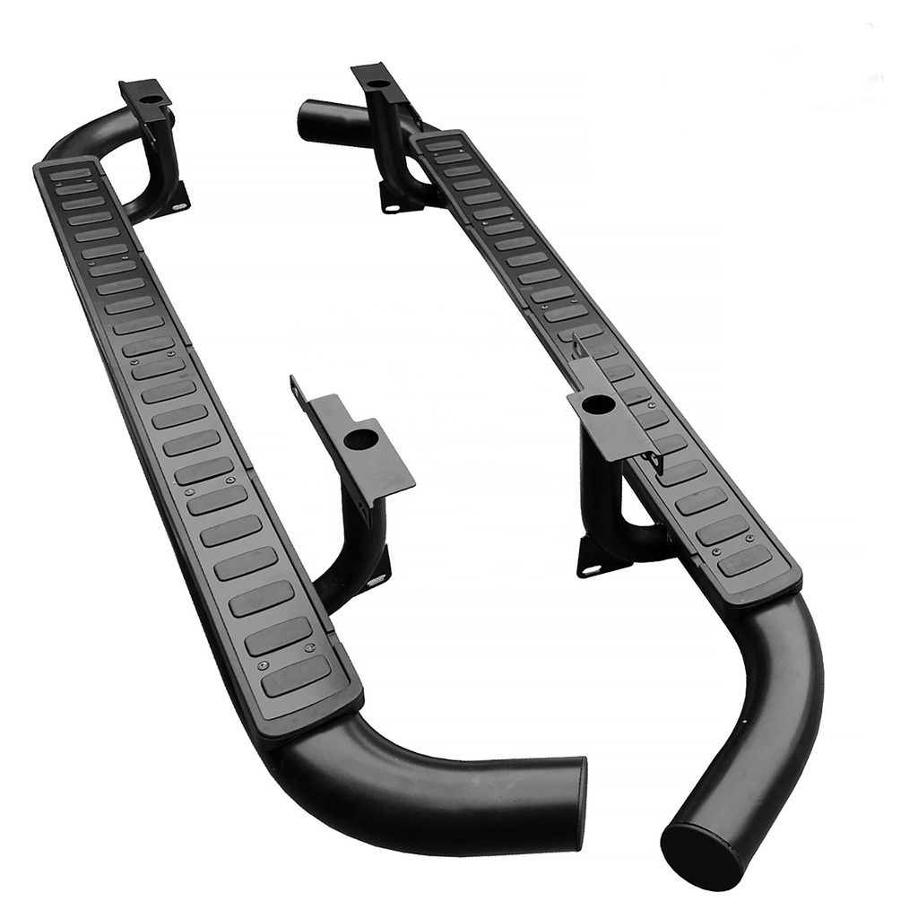 OEM STYLE BLACK SIDE STEPS RUNNING BOARDS FOR LAND ROVER DEFENDER 110 ...