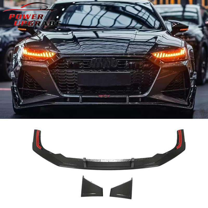 ABT Style Dry Carbon Fiber Front Lip Front Bumper For Audi RS7 C8 ...