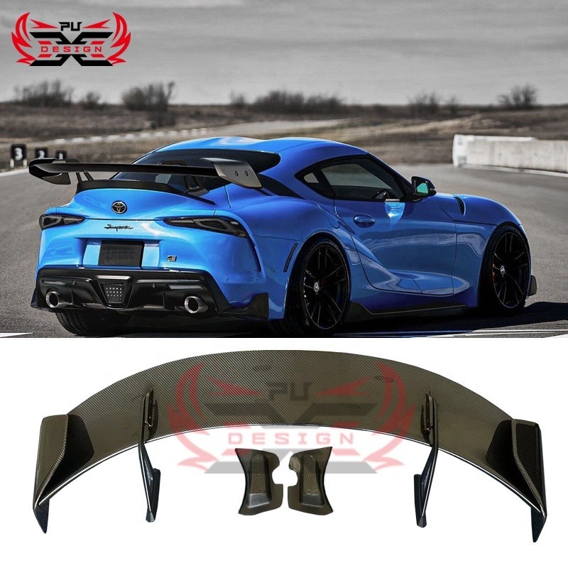 Perfectly fitted Dry Carbon Fiber A-D Swan Neck Wing for Toyota Supra ...