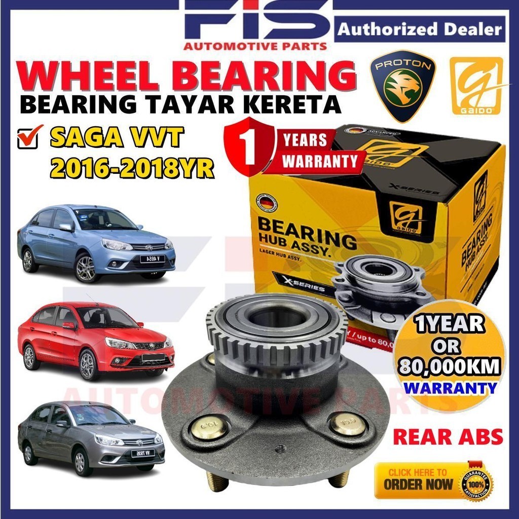 FIS Gaido Front Rear Wheel Bearing Hub Proton Saga VVT 2016-2018YR ...