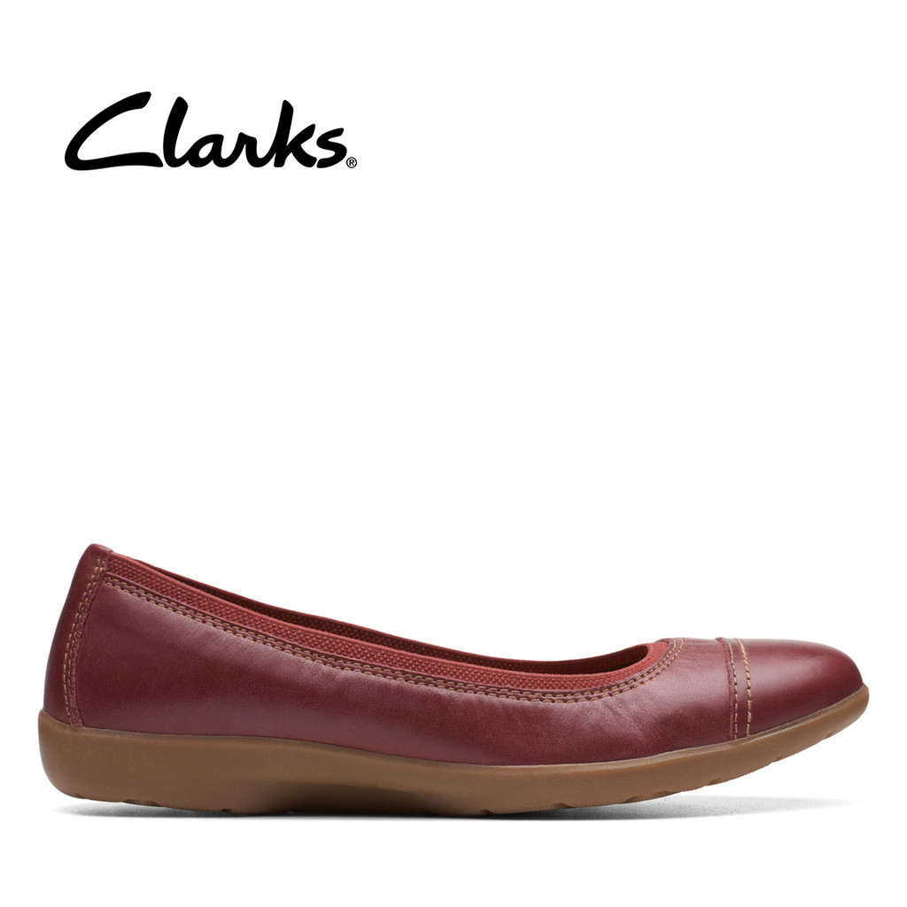 Clarks Womens Meadow Opal Ballet Shoes - Chestnut Leather | Shopee Malaysia