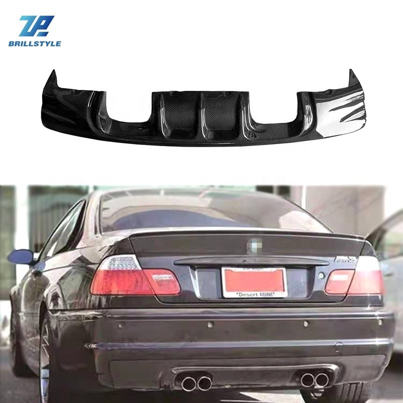 CSL Type Rear Lip Carbon Fiber Rear Diffuser For BMW M3 E46 1998-2005 ...