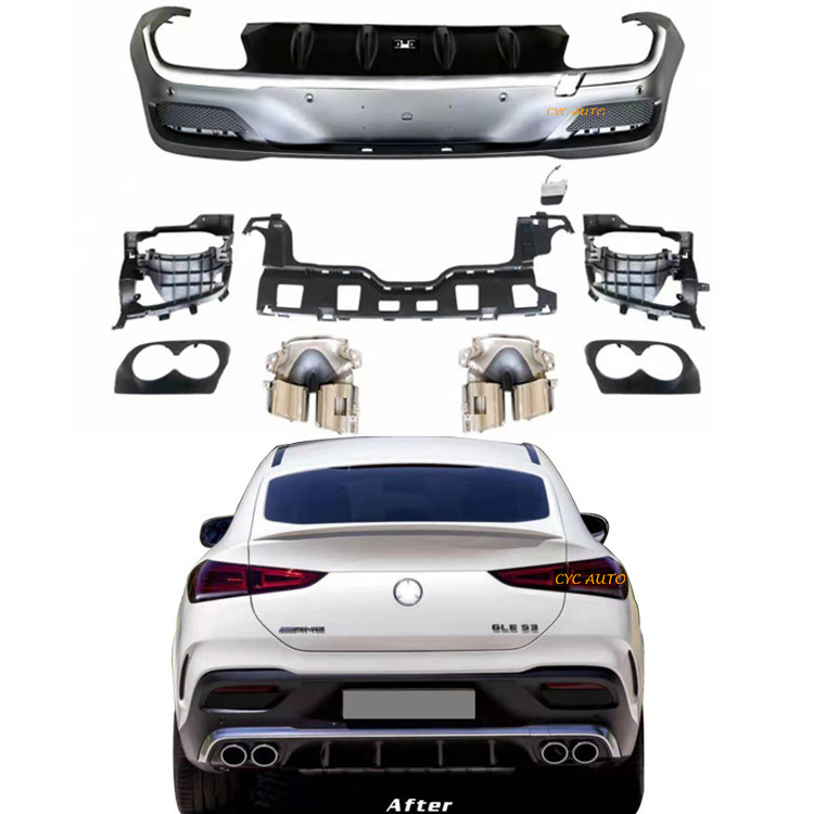 New type C167 rear diffuser for Mercedes Benz C167 GLE53 AMG rear ...