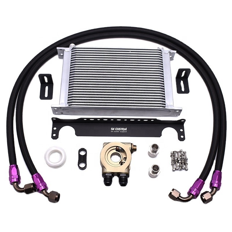 SK CUSTOM 25 Rows Engine Oil Cooler Kit Universal AN8 Oil Cooler ...