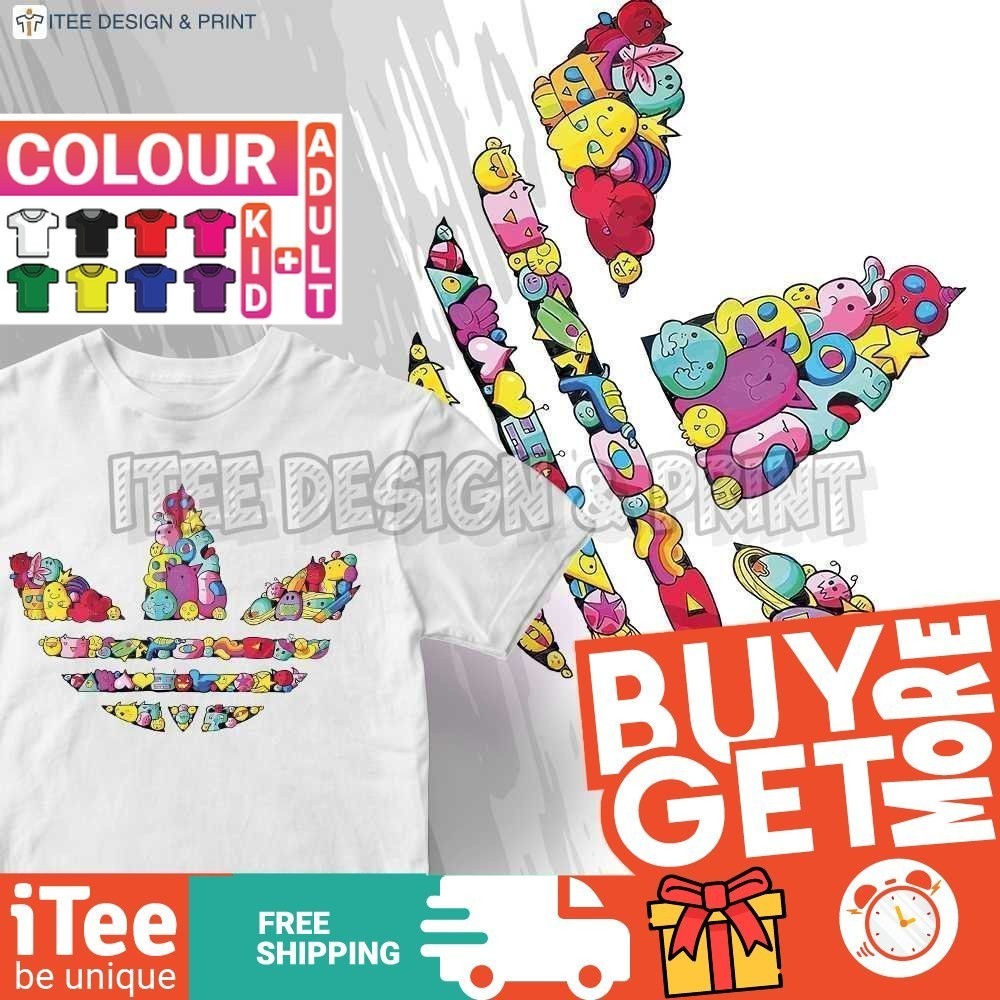 Creative Doodle Baju Kemeja Budak Perempuan Kids Shirt Men Dress Plus ...