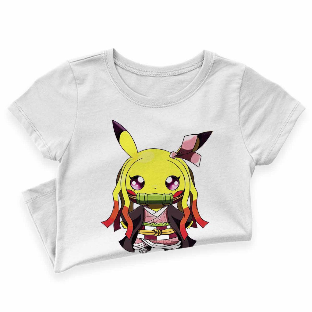 Cute Demon Slayer Nezuko Kamado Pokemon Pikachu Kimetsu No Yaiba Ninja ...