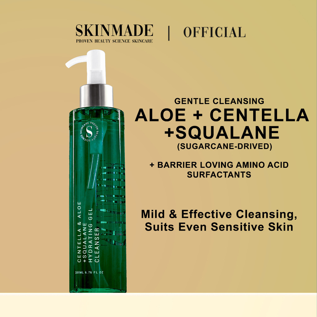 SKINMADE Centella & Aloe + Squalane Hydrating Gel Cleanser (200ml ...