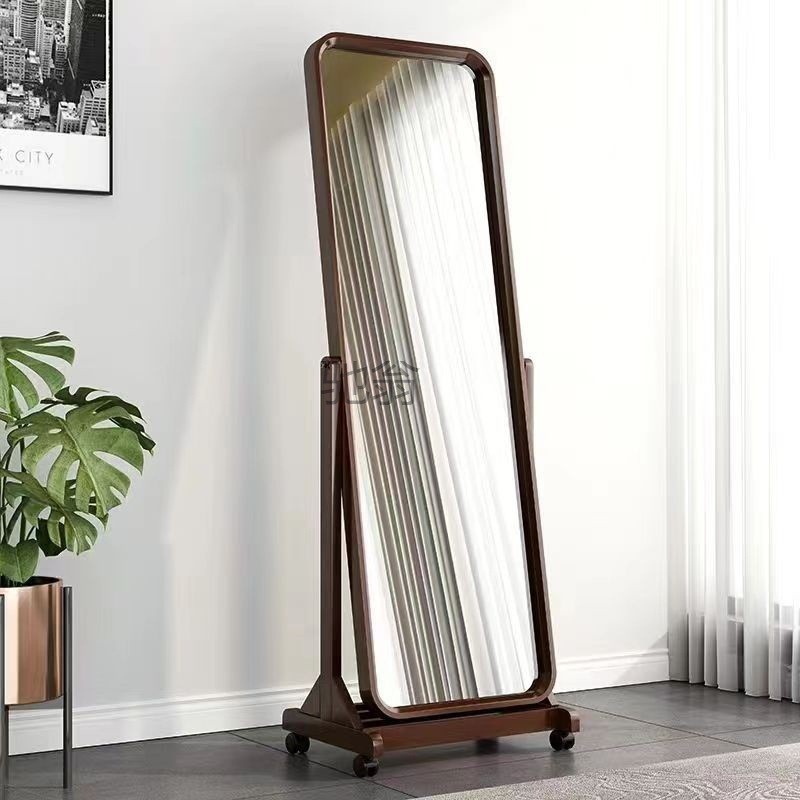 ST-ΨlrSolid Wood Dressing Mirror Full-Length Mirror Movable Home ...
