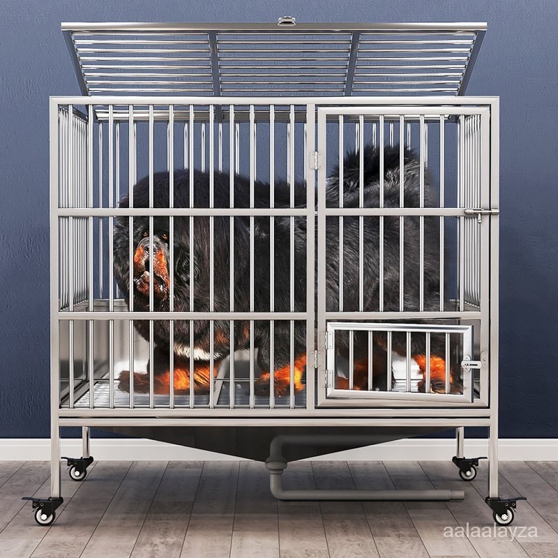 HY-6/Stainless Steel Dog Crate with Toilet Small, Medium and Large Dogs ...