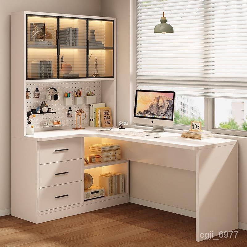 HY-6/Bedroom and Household Study Table Solid Wood Desk Bookcase ...