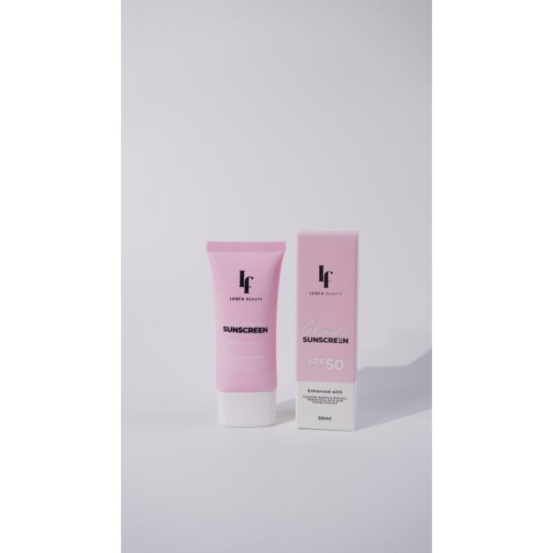 Skin Sensitive Sunscreen SPF50 PA+++ LUQFA BEAUTY Glowy Sunscreen ...
