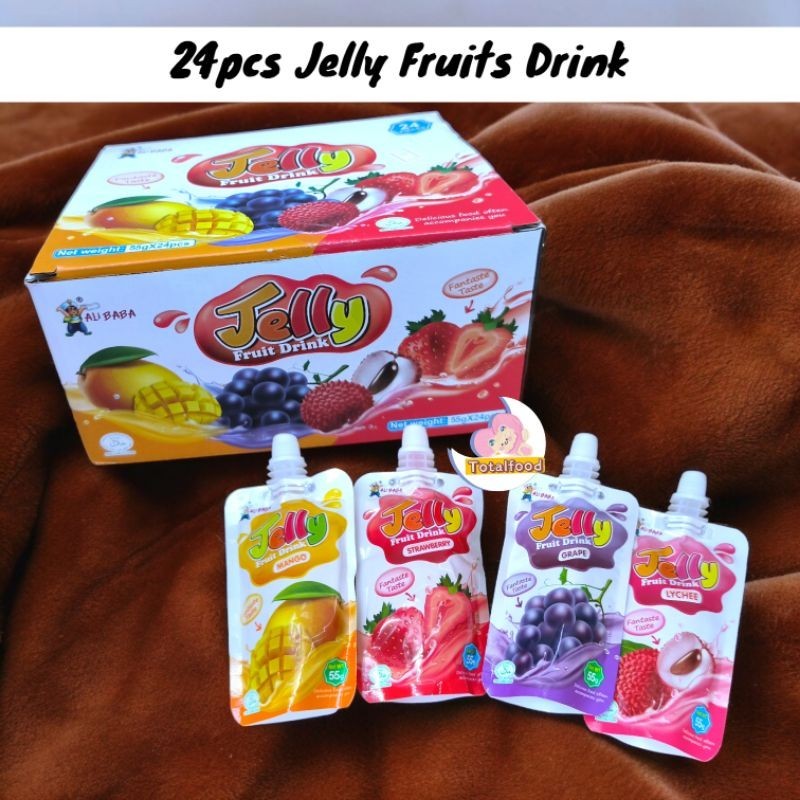 24pcs x 55g Ali Jelly Fruit Drink fruits flavour fantaste taste jelly ...