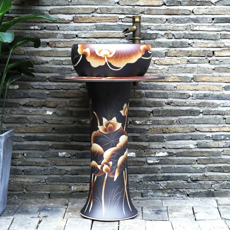 HY-6/Outdoor Wash Basin Balcony Column Type Washbasin Courtyard ...
