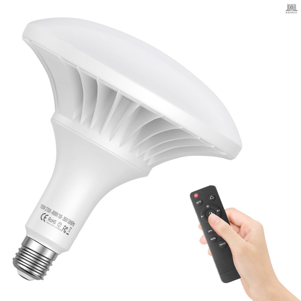 Andoer 150W LED Light Bulb Photography Lamp Bulb 2700K-6500K Dimmable ...