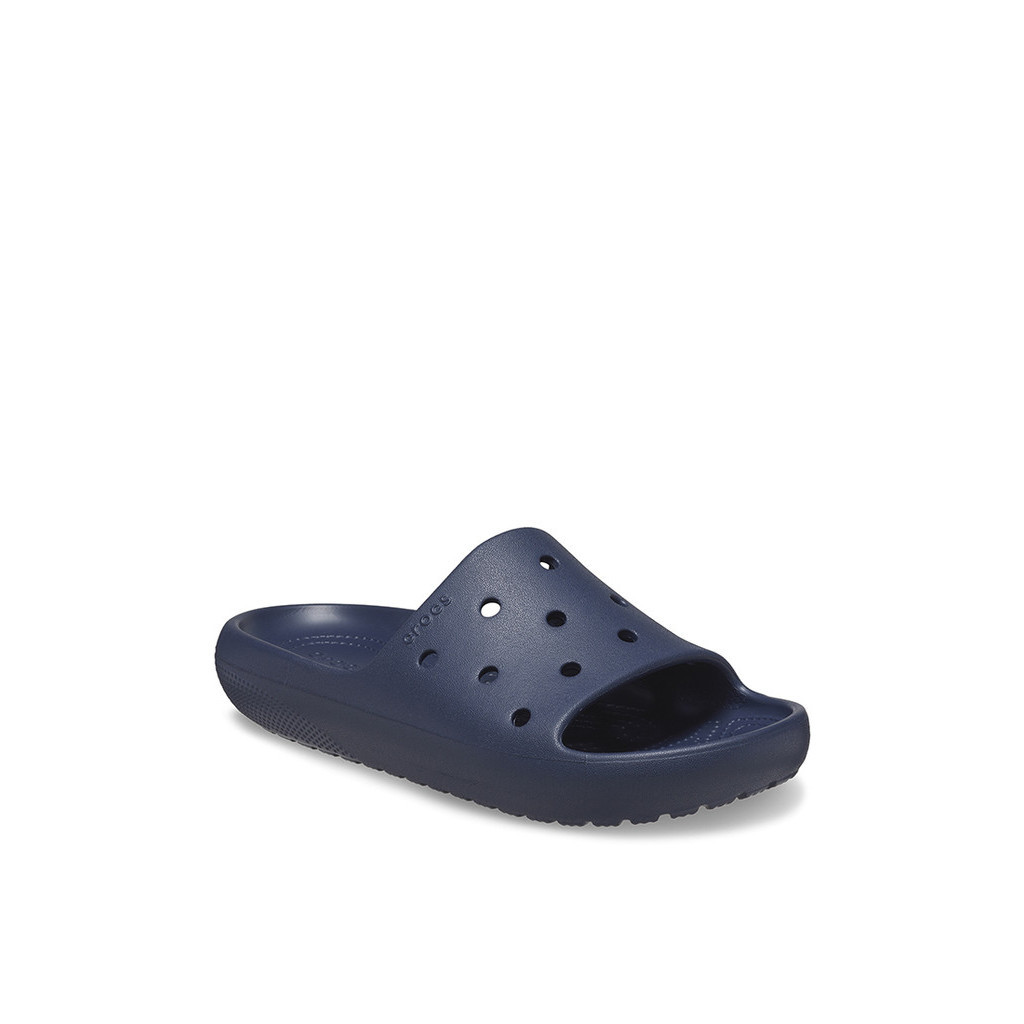Crocs - Classic Crocs V2 Slides (Unisex - Navy) | Shopee Malaysia