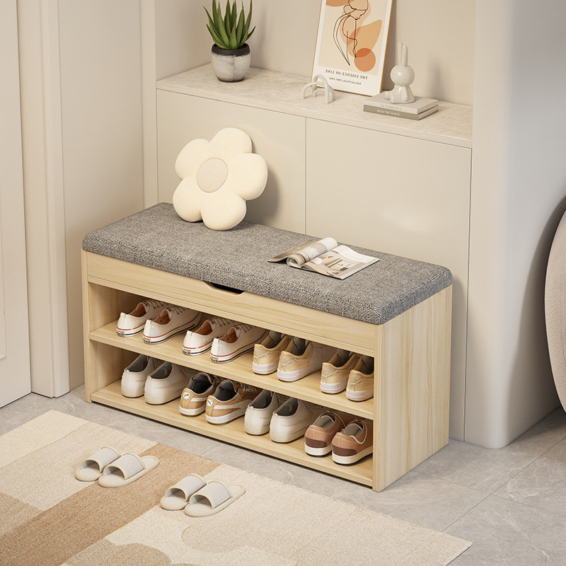 ST& Entry Door Shoe Changing Stool Home Doorway Sitting Shoe Rack ...
