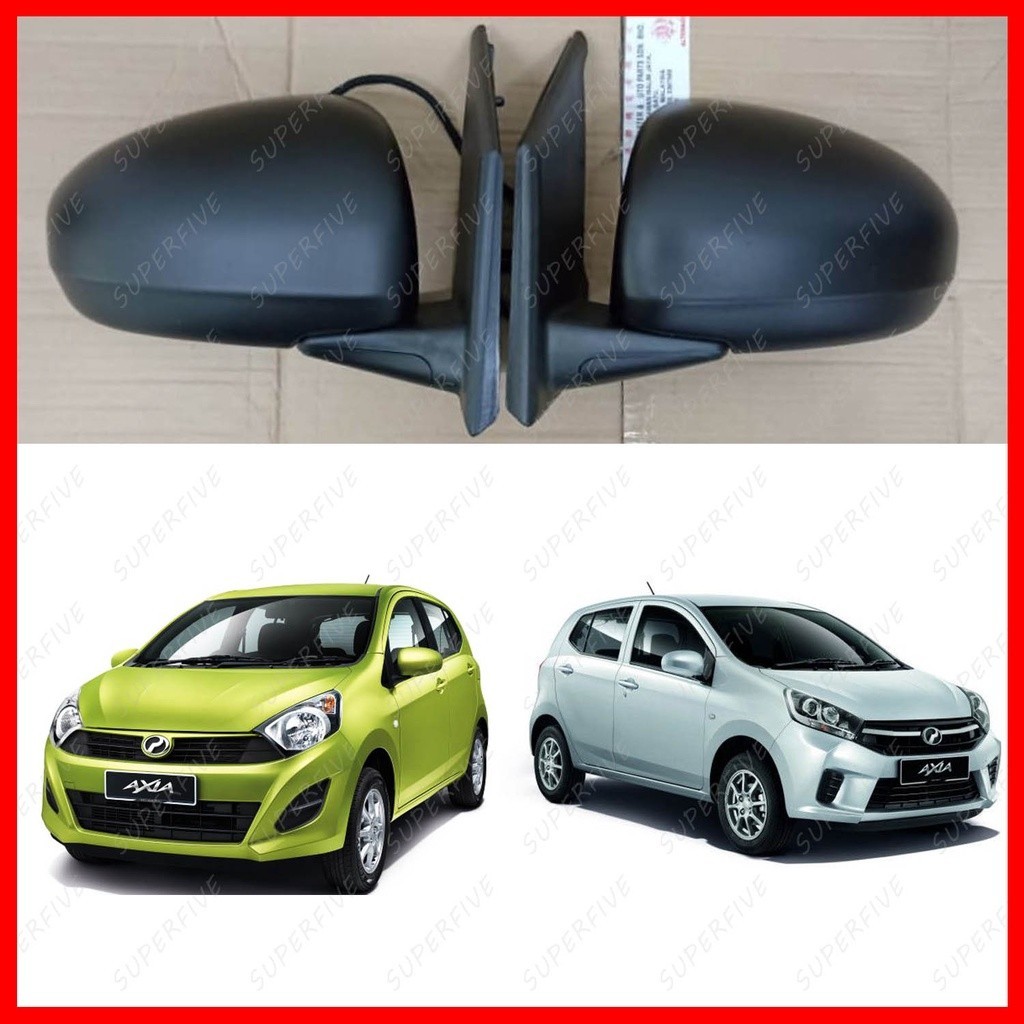 PERODUA AXIA 2014 SIDE MIRROR / DOOR MIRROR / 5 WIRE NO LAMP | Shopee ...