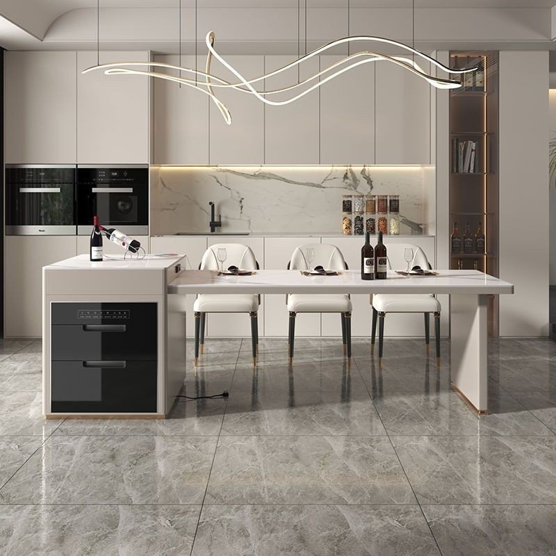 JY-H/Multifunctional Kitchen Island Stone Plate Dining Table Integrated ...