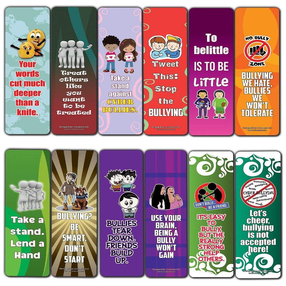 Anti-Bullying Slogans Bookmarks for Kids (6-pack) | Shopee Malaysia