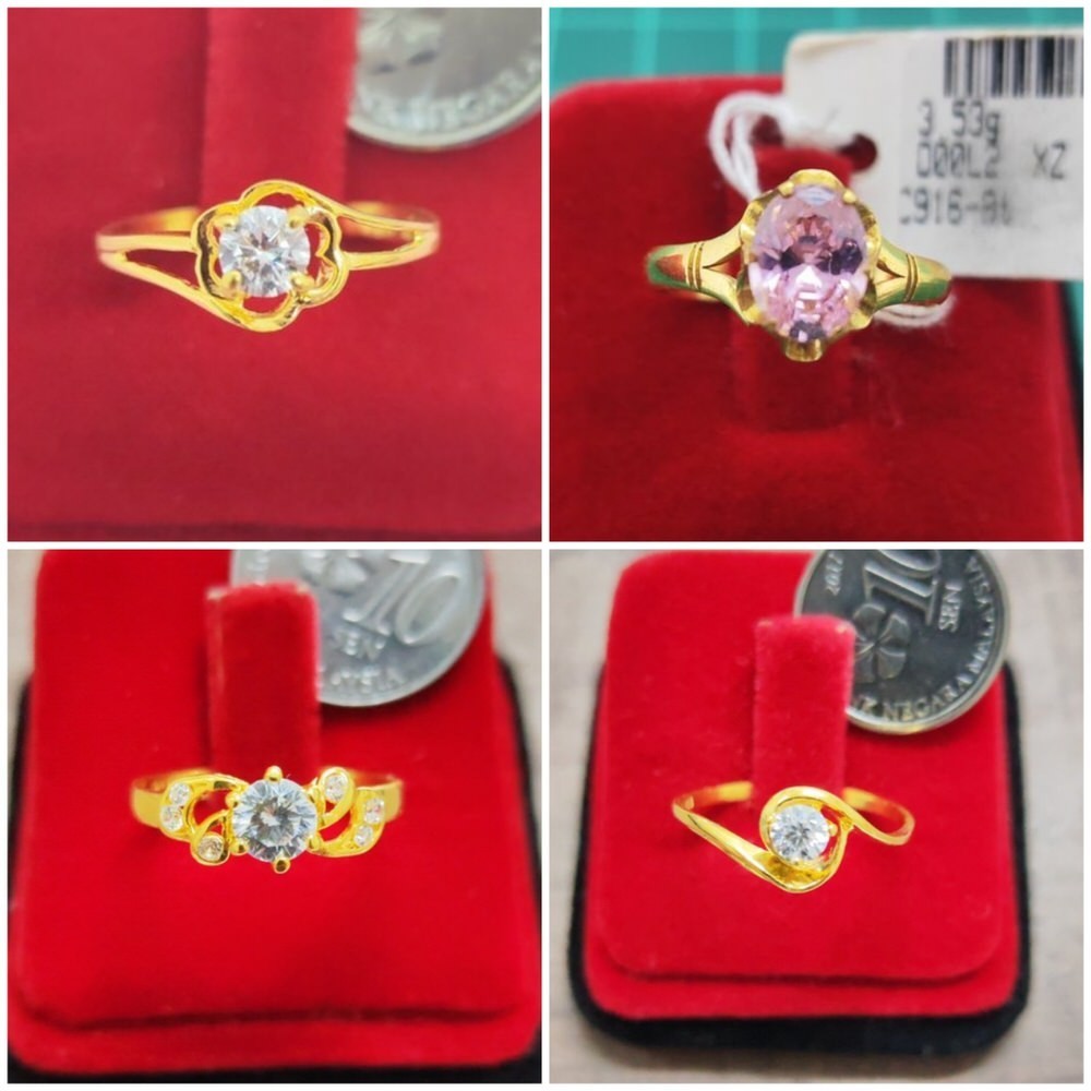 Emas916, Cincin Design Cincin Batu Tunang 371000 P393 13 14 15 16 17 18 19 | Shopee Malaysia
