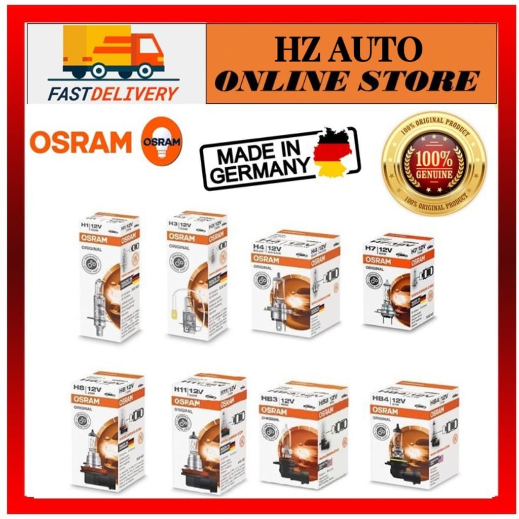 OSRAM Headlight H7 H3 H4 H1 H11 H8 H9 HB3 HB4 H27 H1 880 881 9012 HIR2 ...