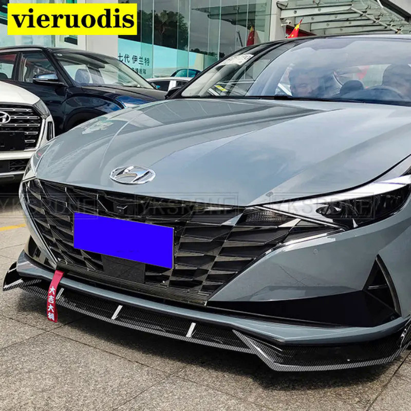 For Hyundai 7Th Elantra Avante CN7 2020 2021 2022 Front Spoiler Front Diffuser Bumper Lip Body ...