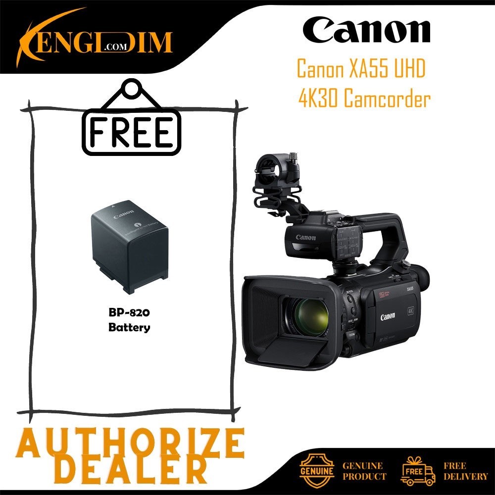 Canon XA55 UHD 4K30 Camcorder with Dual-Pixel Autofocus (Canon Malaysia ...