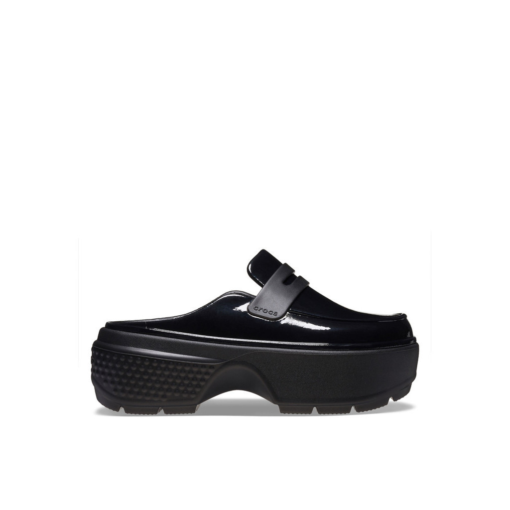 Crocs - Stomp High Shine Loafers (Female - Black) | Shopee Malaysia