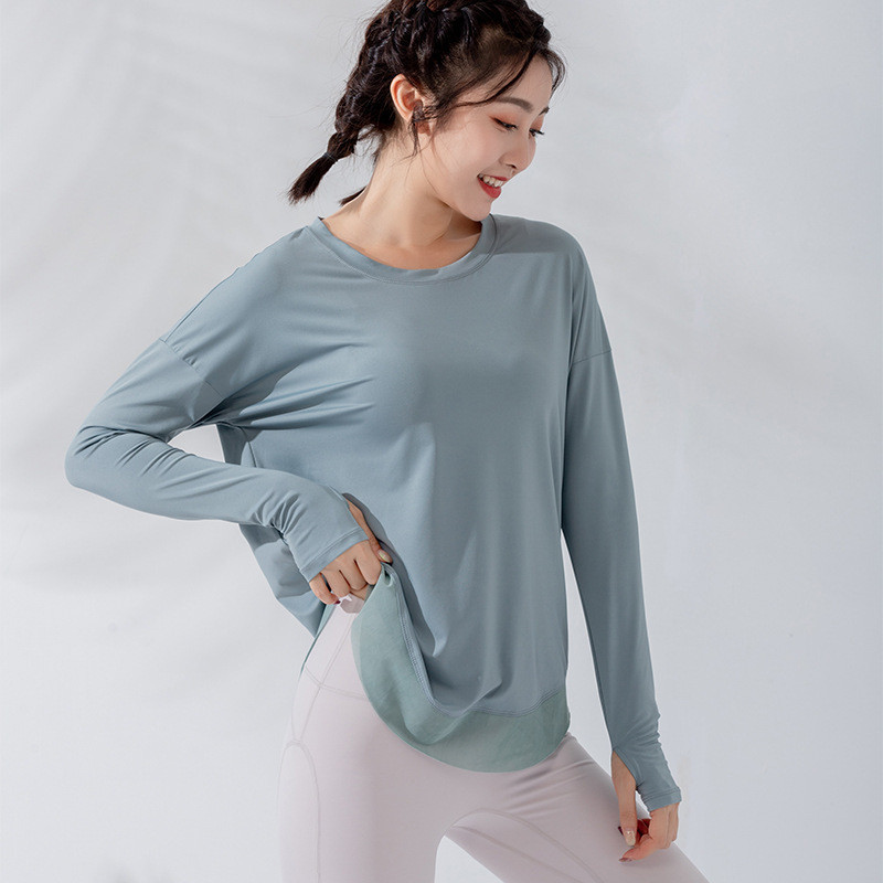 【Wmuncc】2024 Womens Workout Yoga Shirts Long Sleeve Top Fitness Sport T ...
