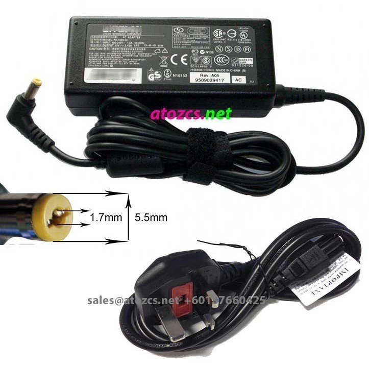 Acer Aspire 1810 1810T 1810TZ 1820PT 1820PTZ Laptop Charger pengecas ...