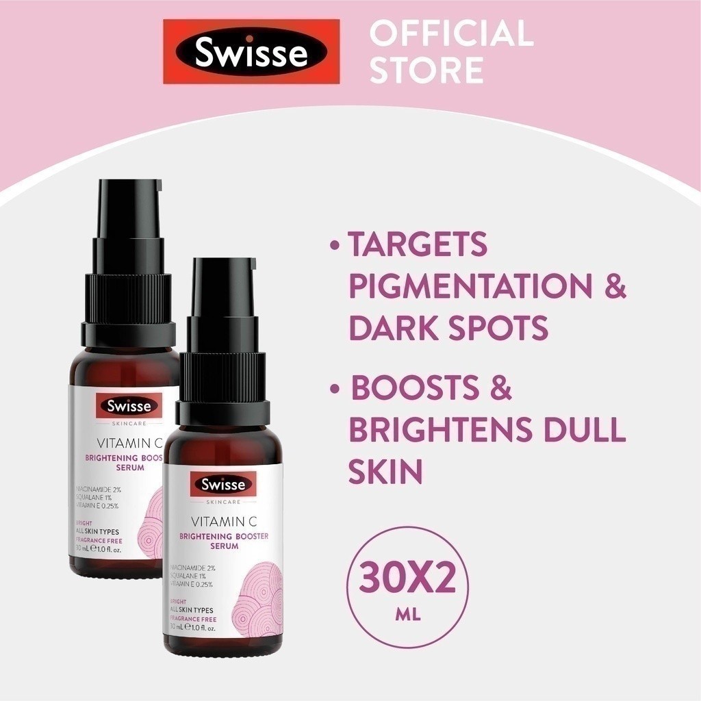 [EXPIRY : 24 FEB 2025] [Twin Pack] Swisse Skincare Vitamin C 10% Brightening Booster Serum (30ml ...