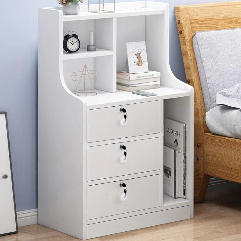 JY-H/Bedside Table with Lock Storage Rack Simple Modern Bedroom Locker ...