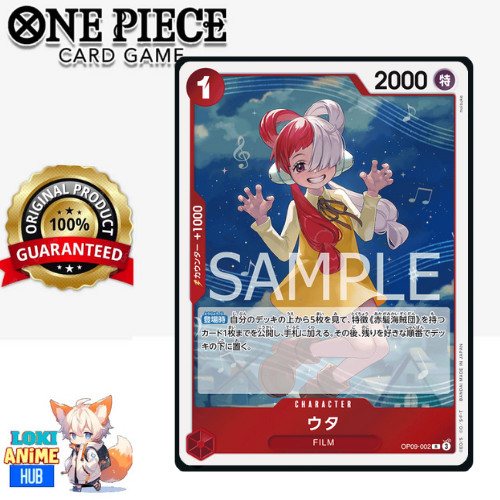 ORIGINAL 4x Cards Playset Cost 1 Uta OP09-002 R One Piece Card Game ...