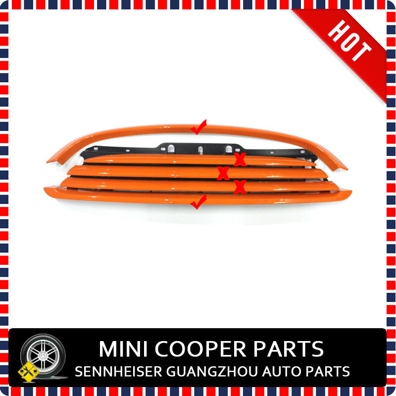 Brand New ABS Plastic Orange Color Cooper Model Up and Lower Front ...